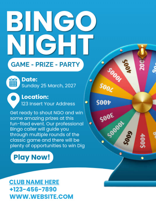 Copy of Bingo NIght event invitation template | PosterMyWall