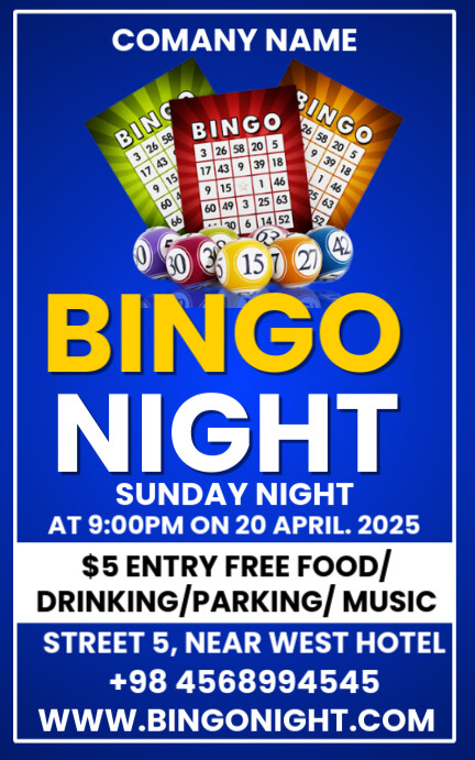 Bingo Night Event Kindle/book Covers Template | PosterMyWall