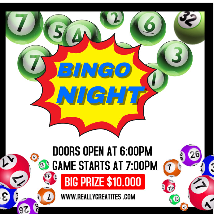 Bingo Night Event PARTY Template | PosterMyWall