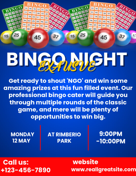Bingo Night Event Party Flyer (us Letter) Template | PosterMyWall