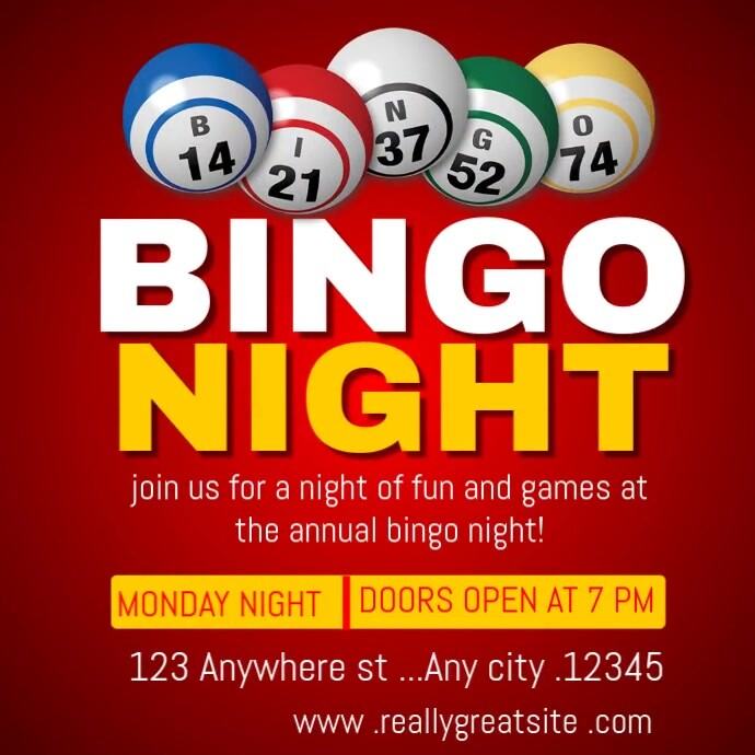 Bingo Night Event Party Instagram Post Template | PosterMyWall