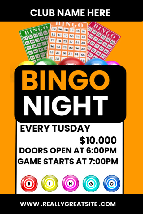 Bingo Night Event Party Poster Template | PosterMyWall