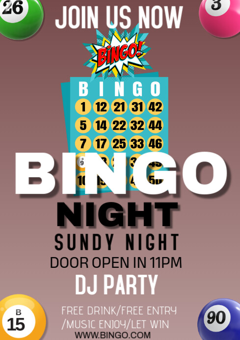 bingo night event post Template | PosterMyWall