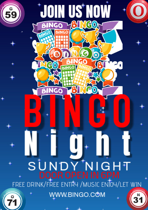 bingo night event post Template | PosterMyWall