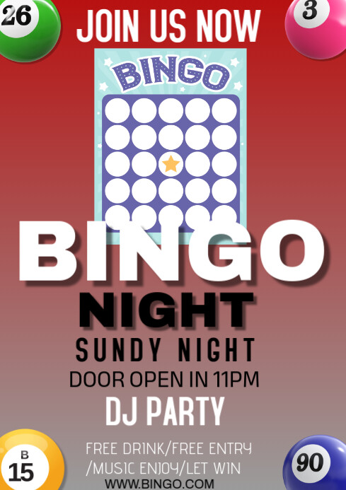 bingo night event post Template | PosterMyWall