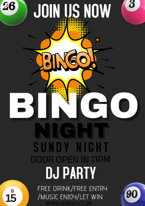bingo night event post Template | PosterMyWall