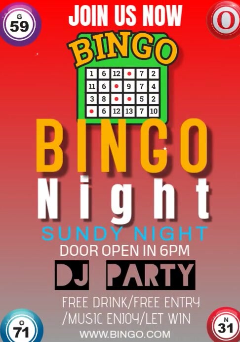 bingo night event post Template | PosterMyWall
