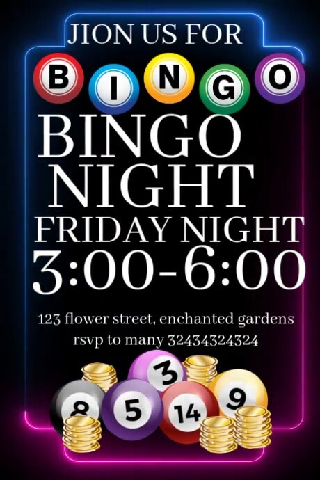 Bingo Night Event Poster Template | PosterMyWall