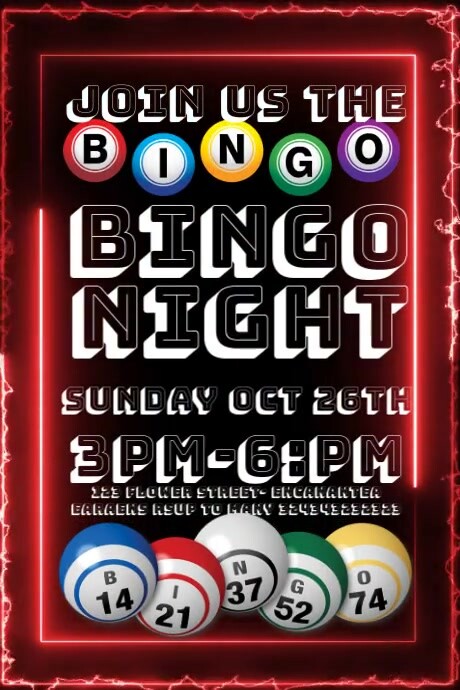 Bingo Night Event Poster Template | PosterMyWall