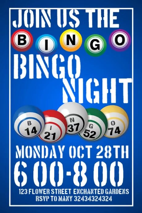 Bingo Night Event Poster Template | PosterMyWall
