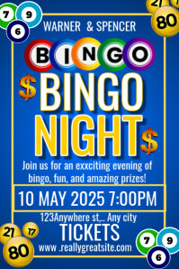 Bingo Night Event Party Poster Template | PosterMyWall
