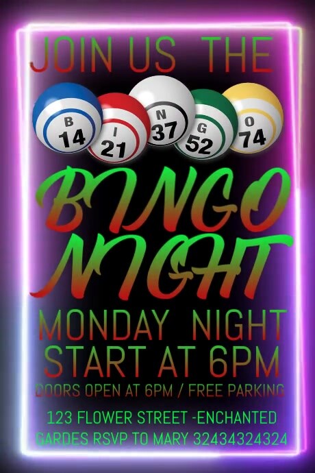 Modèle Bingo Night Event Poster | PosterMyWall