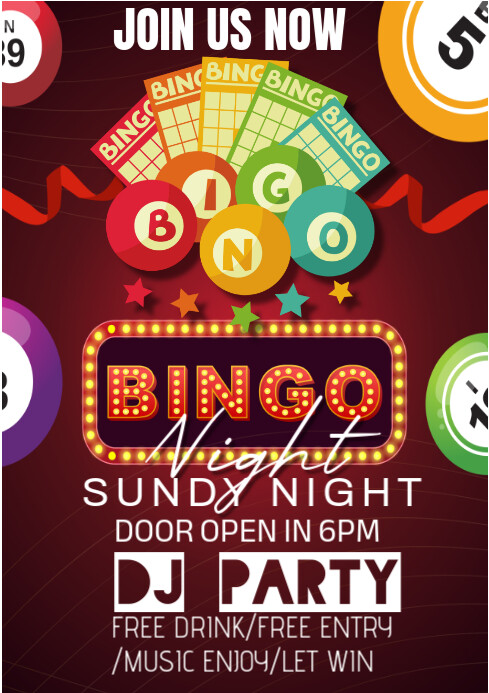 bingo night event poster Template | PosterMyWall
