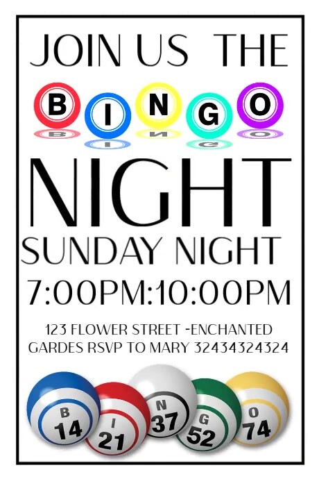Bingo Night Event Poster Template | PosterMyWall