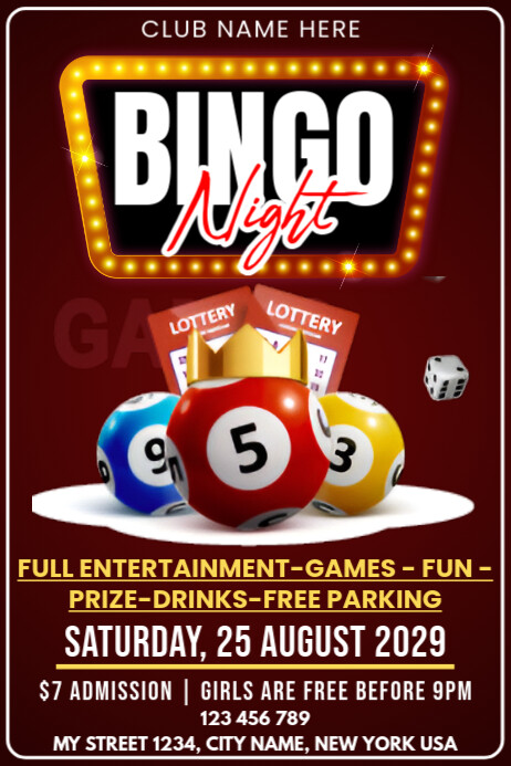 Bingo Night Event Poster Template | PosterMyWall