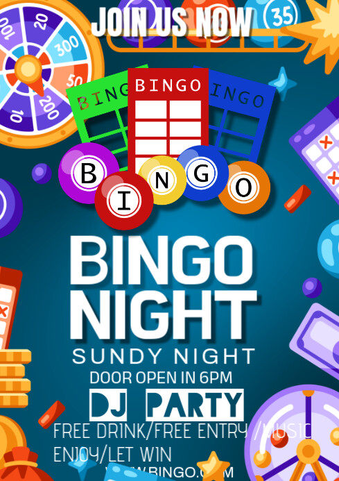 bingo night event poster Template | PosterMyWall