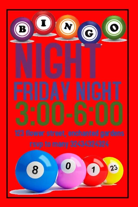 Bingo Night Event Poster Template | PosterMyWall