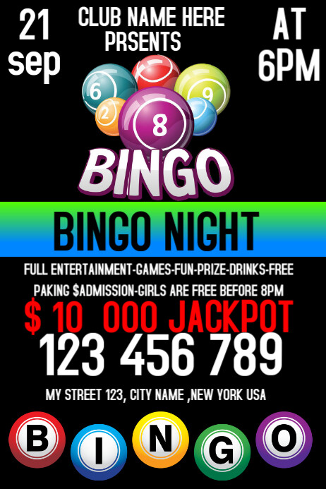 Bingo Night Event Poster Template | PosterMyWall