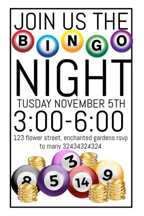Bingo Night Event Poster Template | PosterMyWall