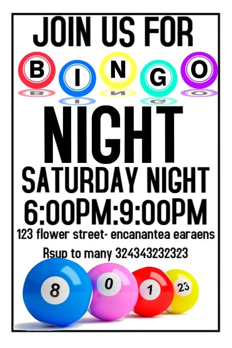 Bingo Night Event Poster Template | PosterMyWall
