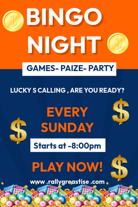 Bingo Night Event Poster Template | PosterMyWall