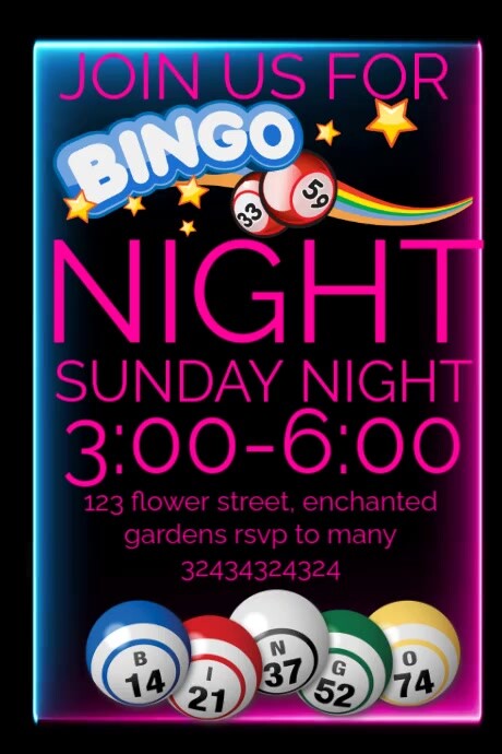 Bingo Night Event Poster Template | PosterMyWall