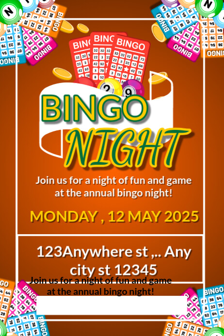 Bingo Night Event Poster Template | PosterMyWall