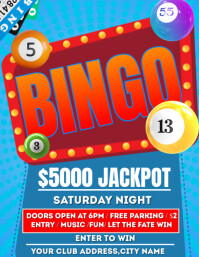 Bingo night event poster flyer template design | PosterMyWall