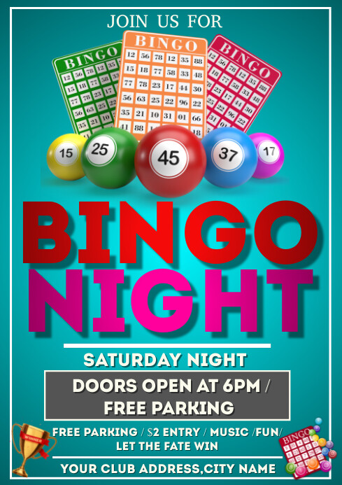 BINGO NIGHT EVENT POSTER FLYER Templat | PosterMyWall