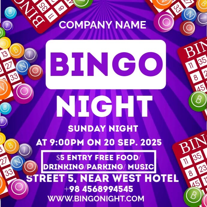 Copy of Bingo Night Instagram Post | PosterMyWall