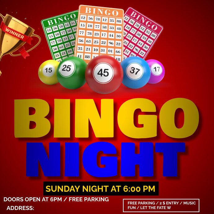BINGO NIGHT INSTAGRAM POST Template | PosterMyWall