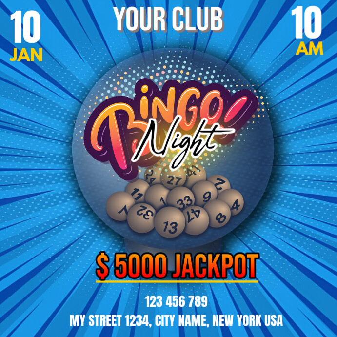Bingo Night Instagram Post Template | PosterMyWall