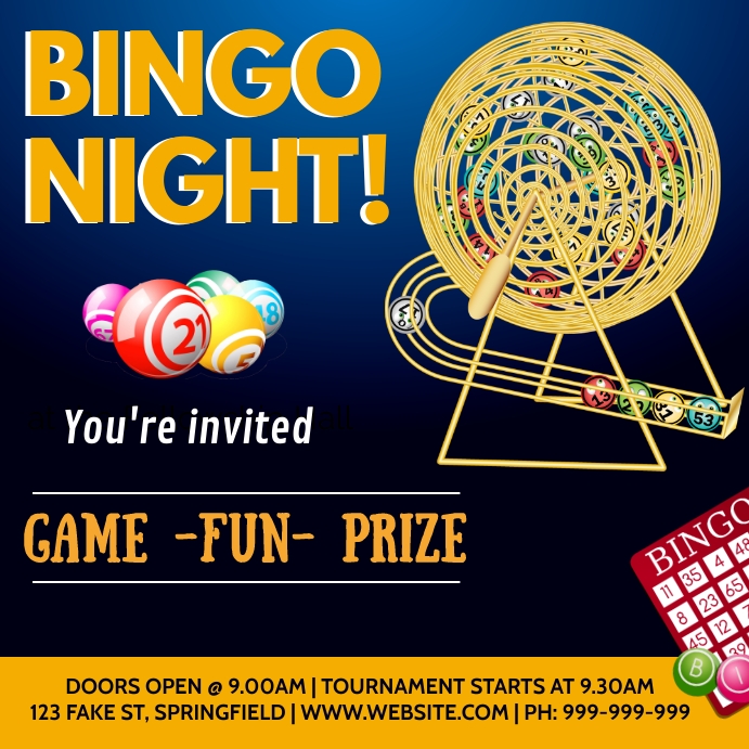 Copy of Bingo Night Instagram Post | PosterMyWall