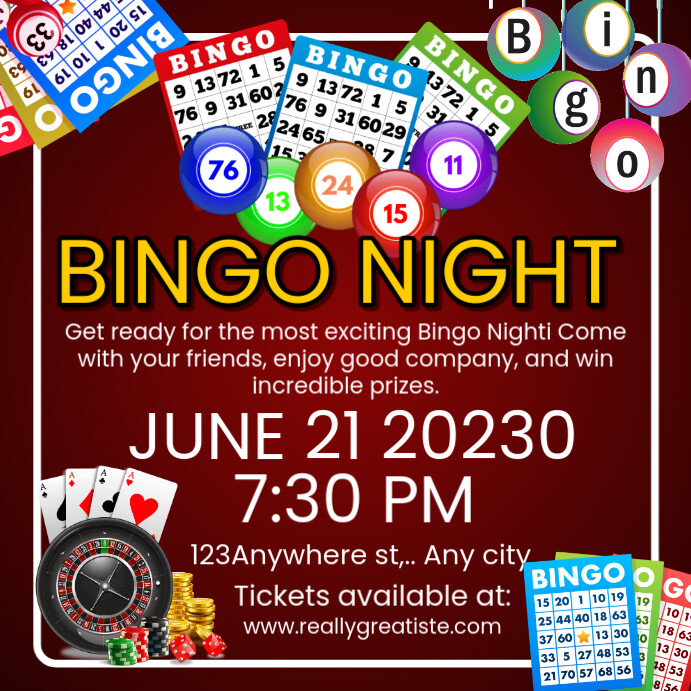 Copy of Bingo Night Instagram Post | PosterMyWall