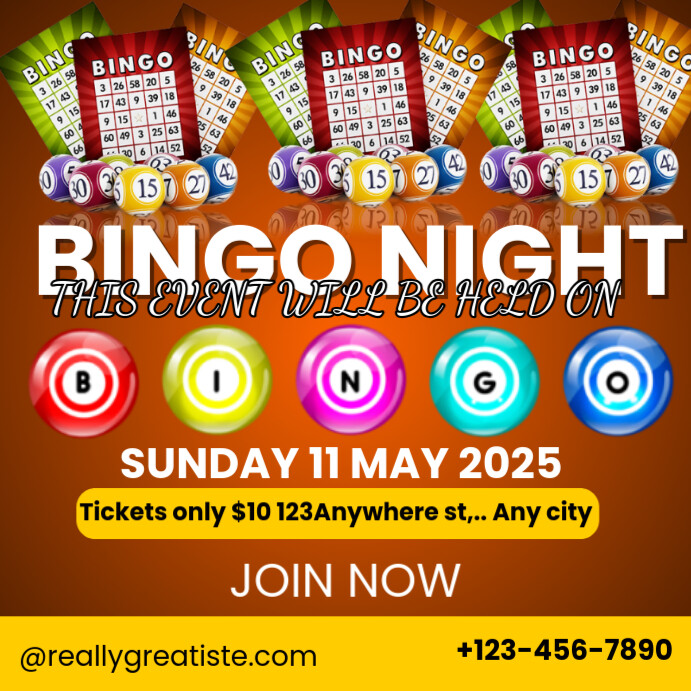 Bingo Night Instagram Post Template | PosterMyWall