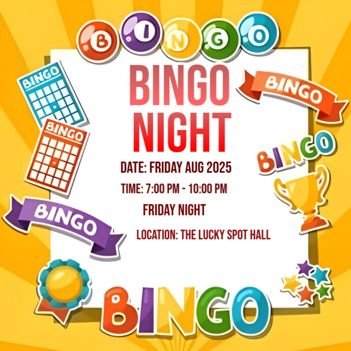 Bingo Night Instagram Post Template | PosterMyWall