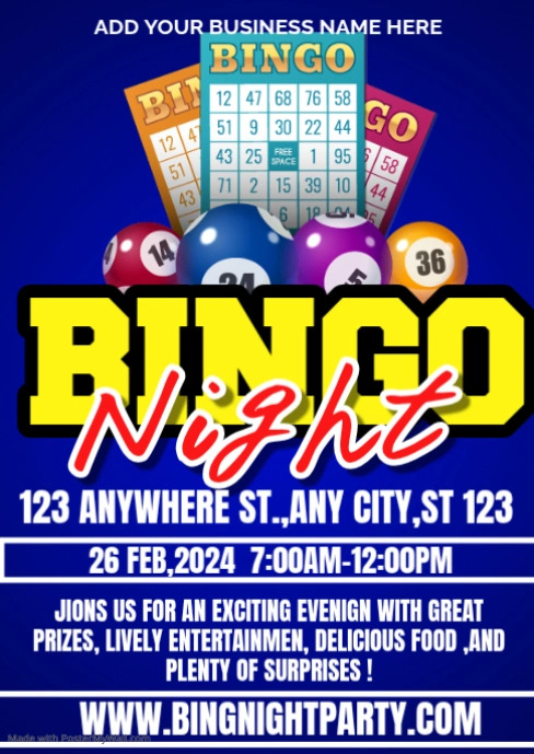 Copy of Bingo Night party | PosterMyWall