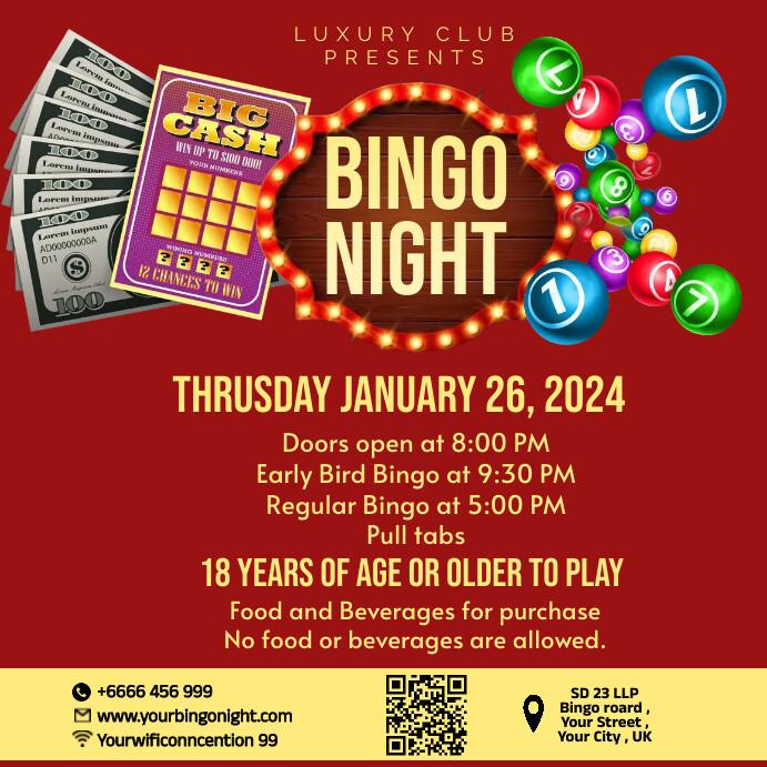 Bingo Night Party Template | PosterMyWall