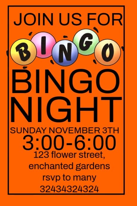 Bingo Night Poster Template | PosterMyWall
