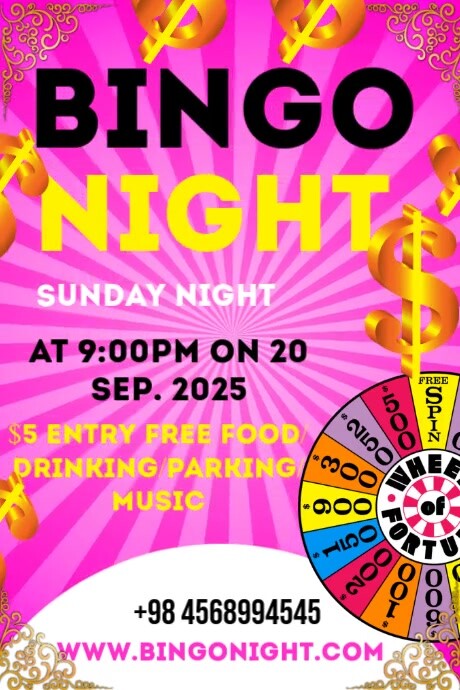 Bingo Night Poster Template | PosterMyWall