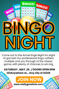 Bingo Night Event Party Poster Template | PosterMyWall