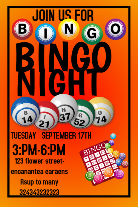 Bingo Night Poster Template | PosterMyWall