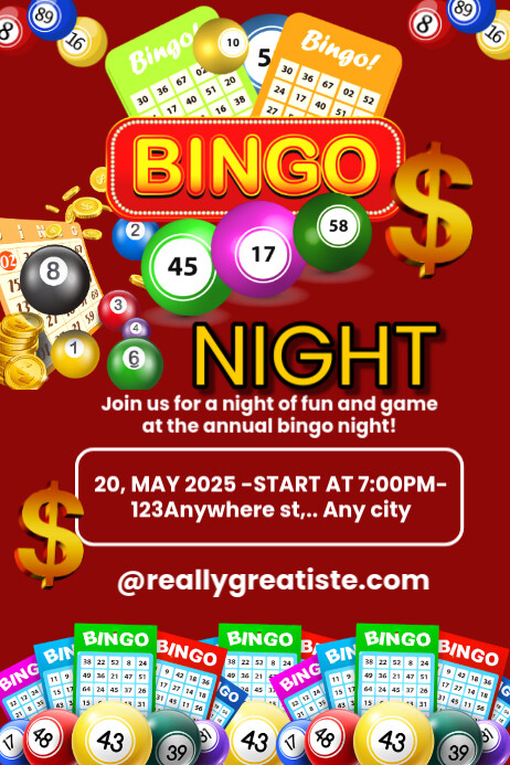 Bingo Night Poster Template | PosterMyWall