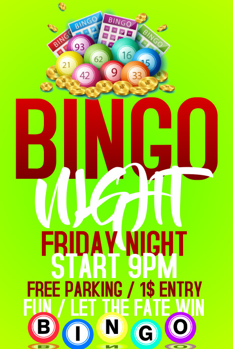 Plantilla de Bingo Night Poster | PosterMyWall