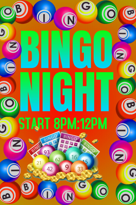 Plantilla de Bingo Night Poster | PosterMyWall