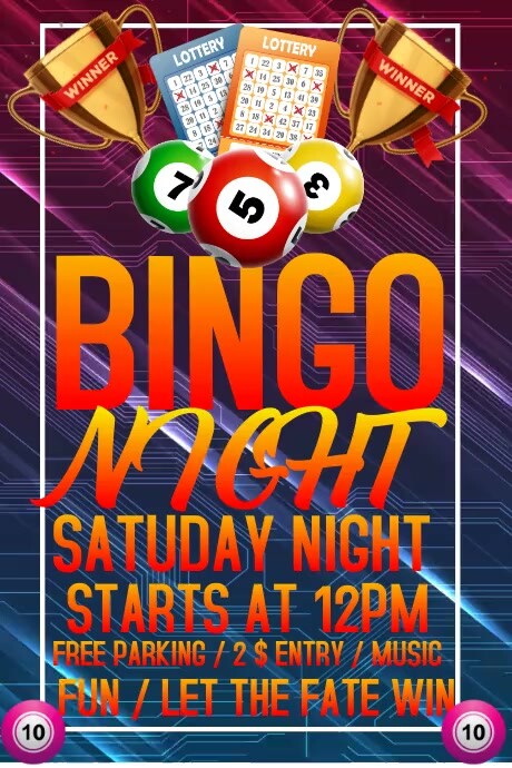 Bingo Night Poster Templat | PosterMyWall