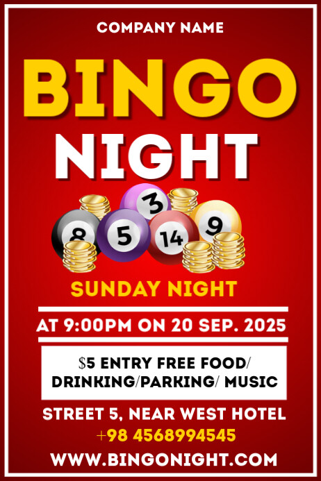 Bingo Night Poster Template | PosterMyWall