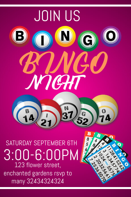 Bingo Night Poster Template | PosterMyWall