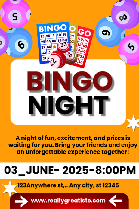 Bingo Night Poster Template | PosterMyWall