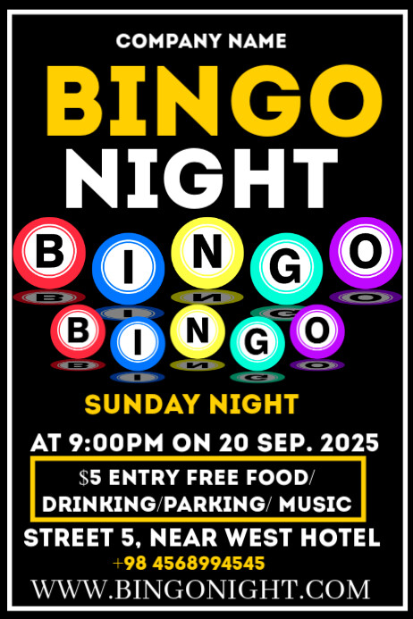 Bingo night poster Templat | PosterMyWall